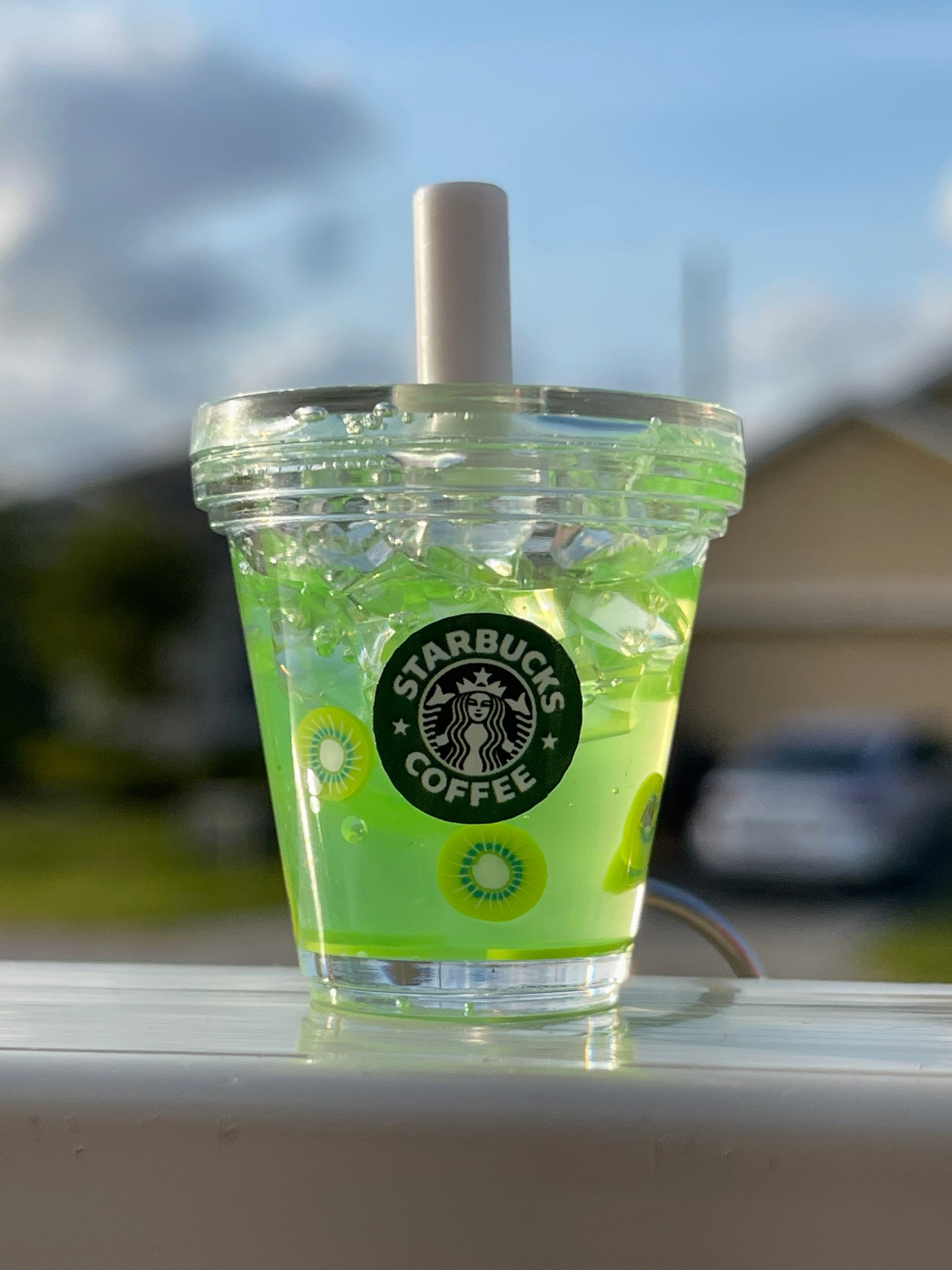 Starbucks Inspired Shaker Liquid Keychain Snowglobe Iced - Etsy UK