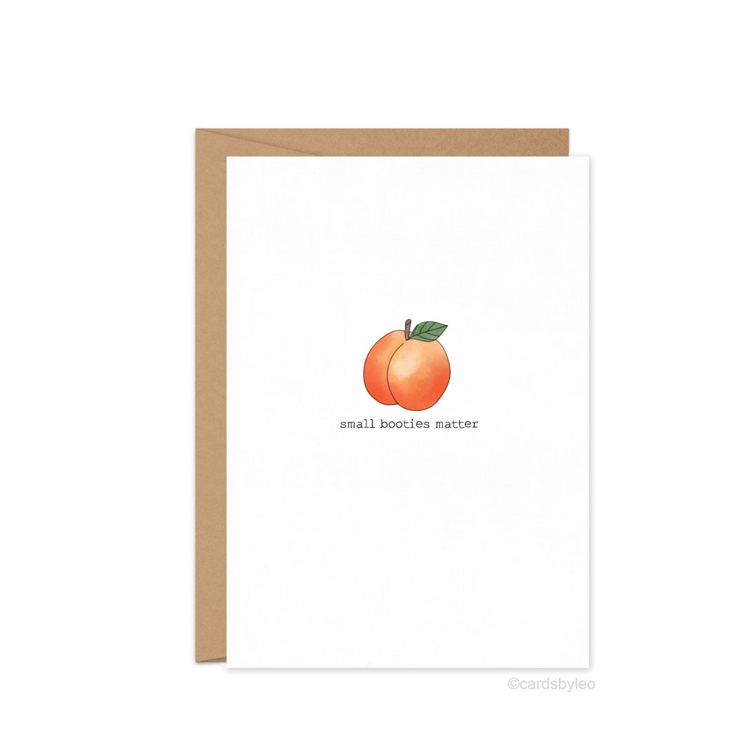 Small Booties Matter Anniversary Card, Booty, Valentines Card, Peach ...