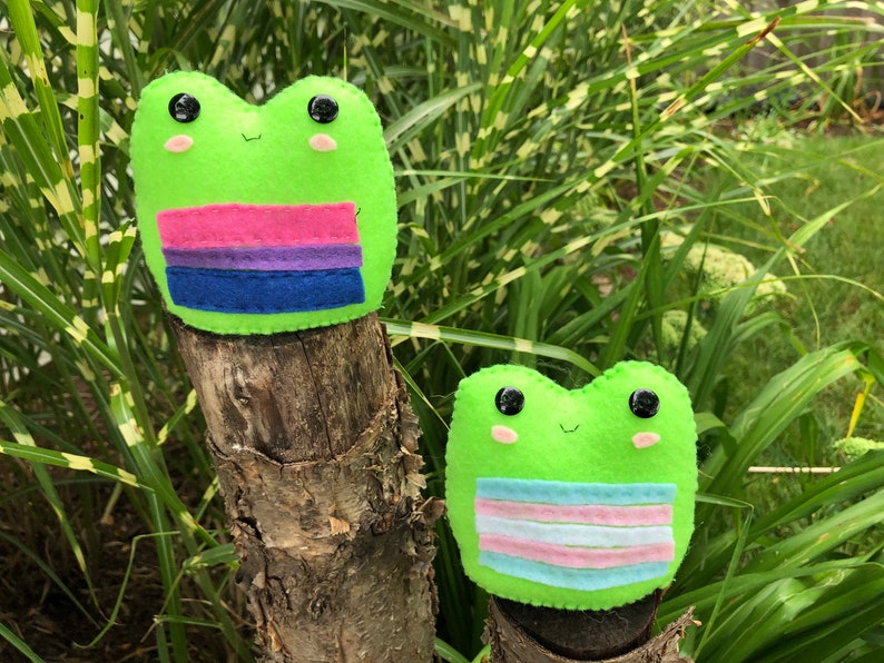 LGBT Pride Frog Plush Felt and Fleece Made to Order - Etsy