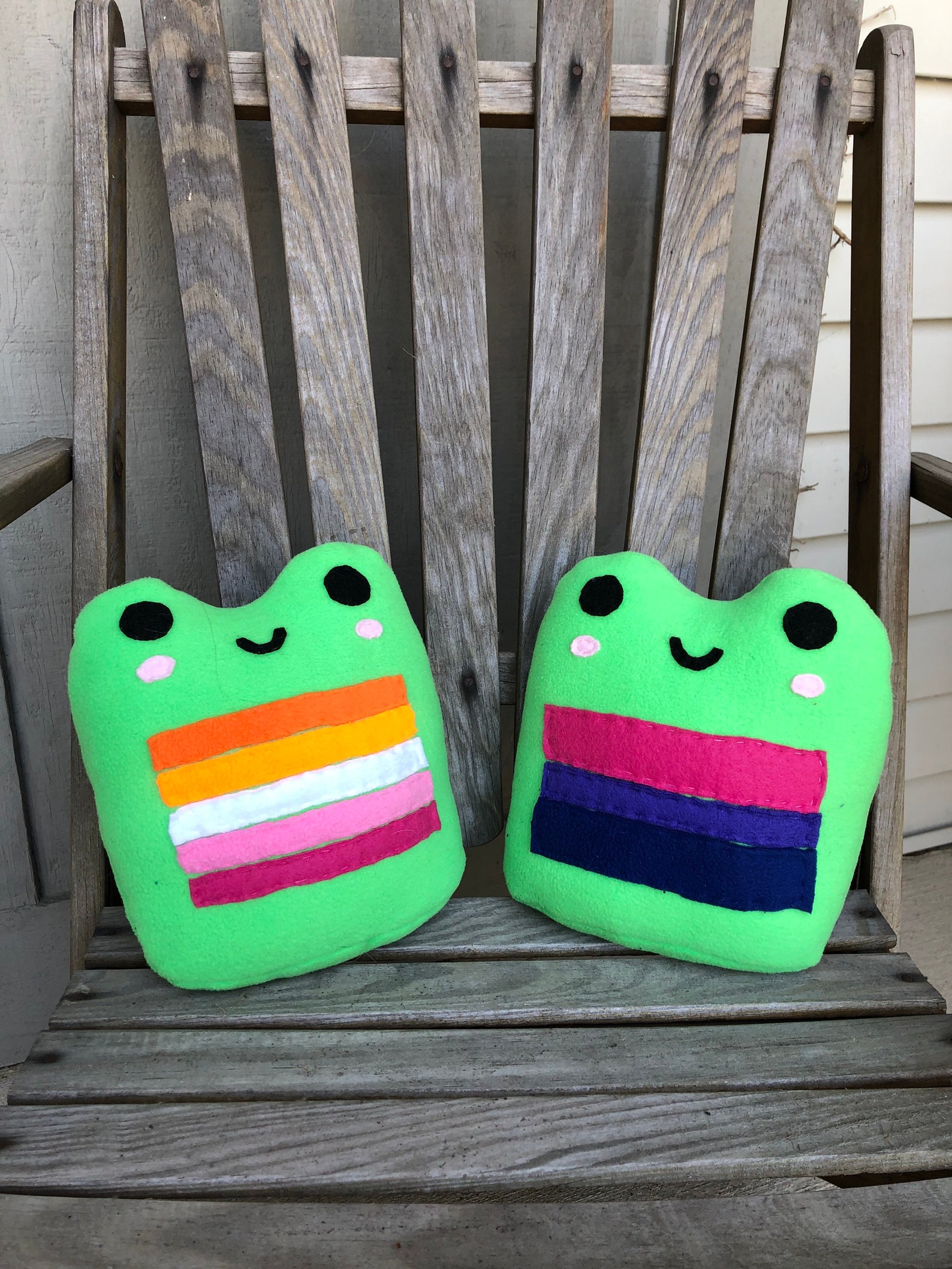 LGBT Pride Frog Plush Felt and Fleece Made to Order - Etsy Canada