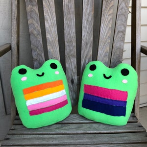 LGBT Pride Frog Plush Felt and Fleece Made to Order - Etsy
