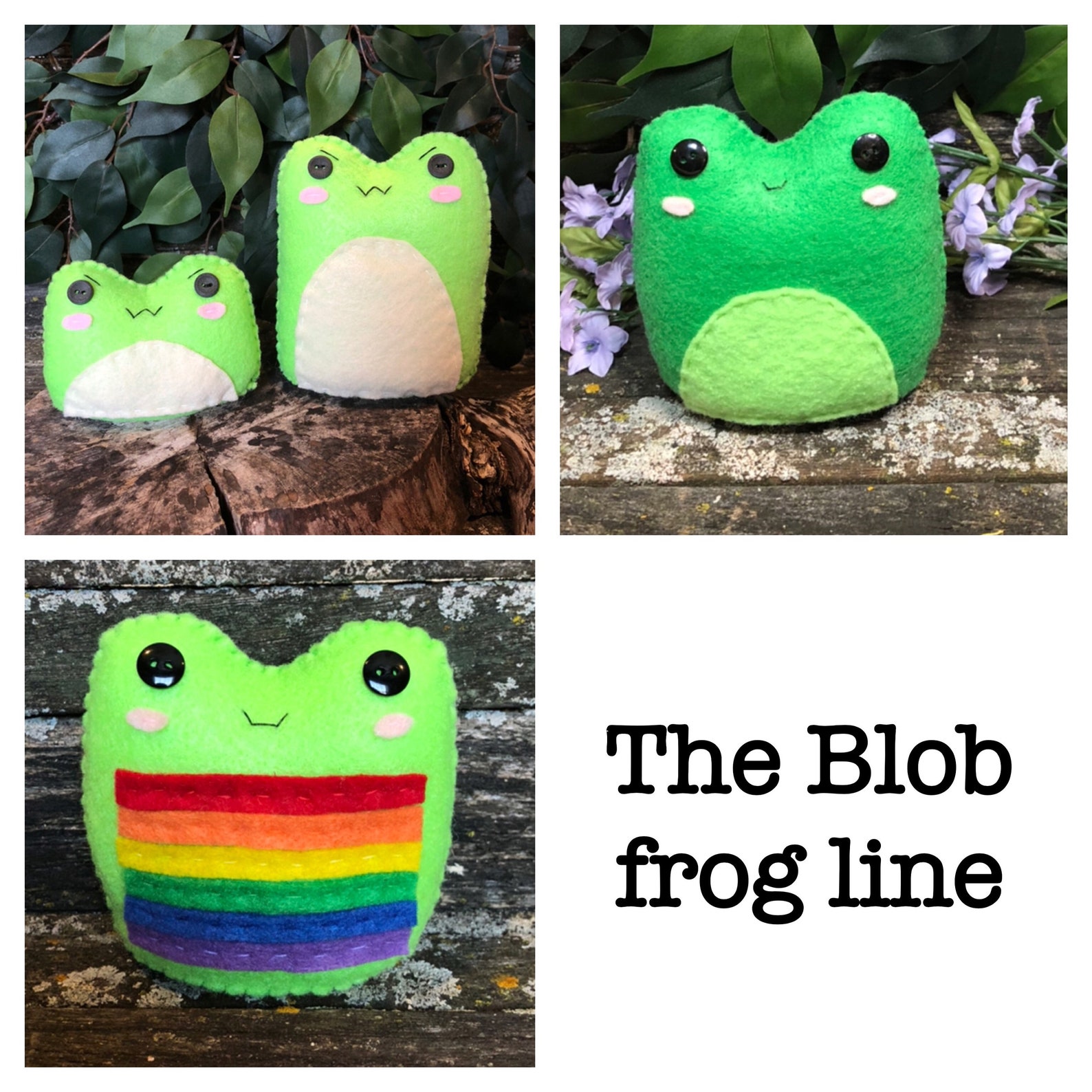 Mischief Frogs Tall and Small Felt Frog Plushies | Etsy