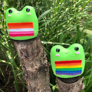 LGBT Pride Frog Plush Felt and Fleece Made to Order - Etsy
