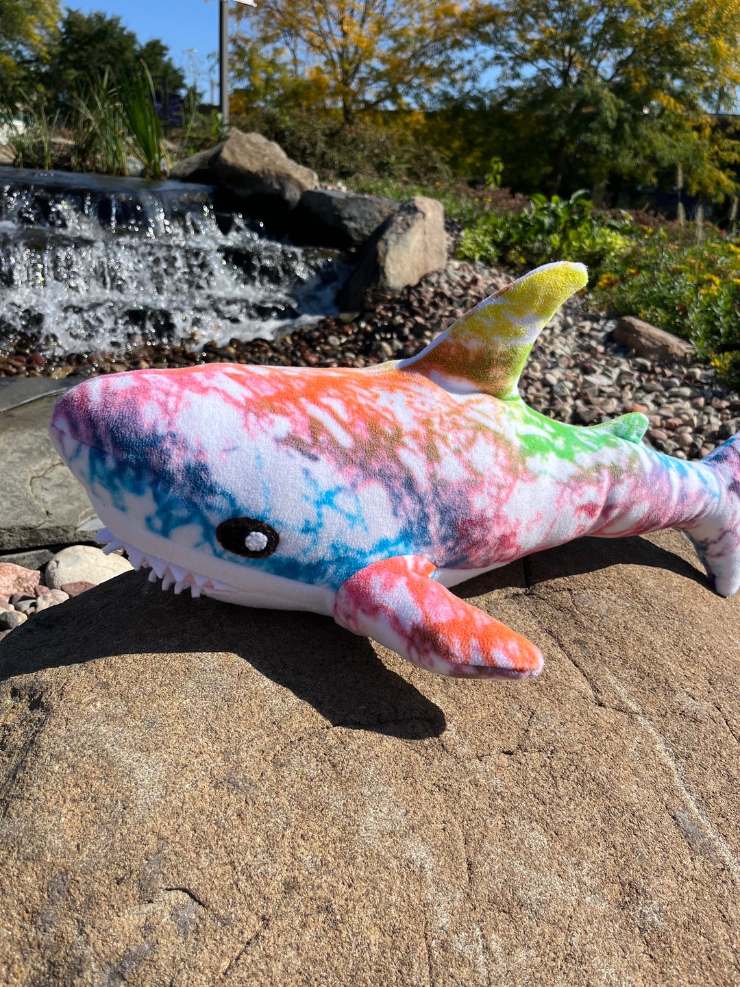 Smiling Shark Plush Rainbow - Etsy