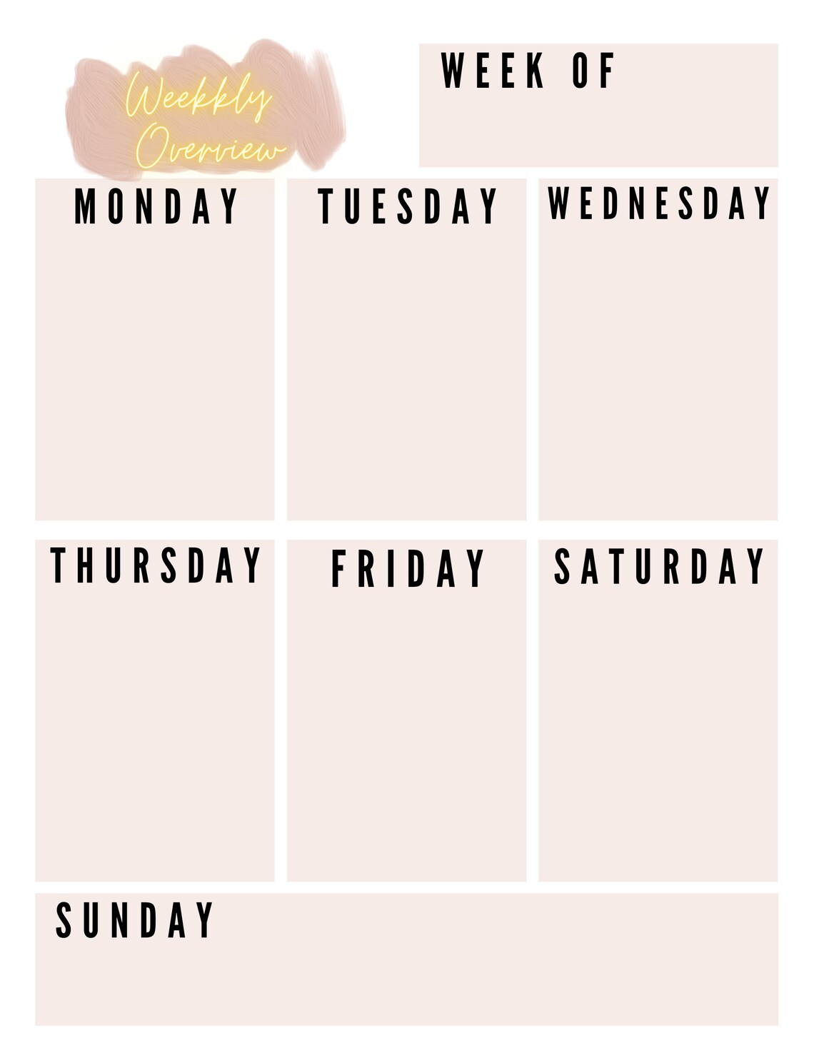 Printable Daily Planner and Weekly Planner Templates, Undated - Etsy