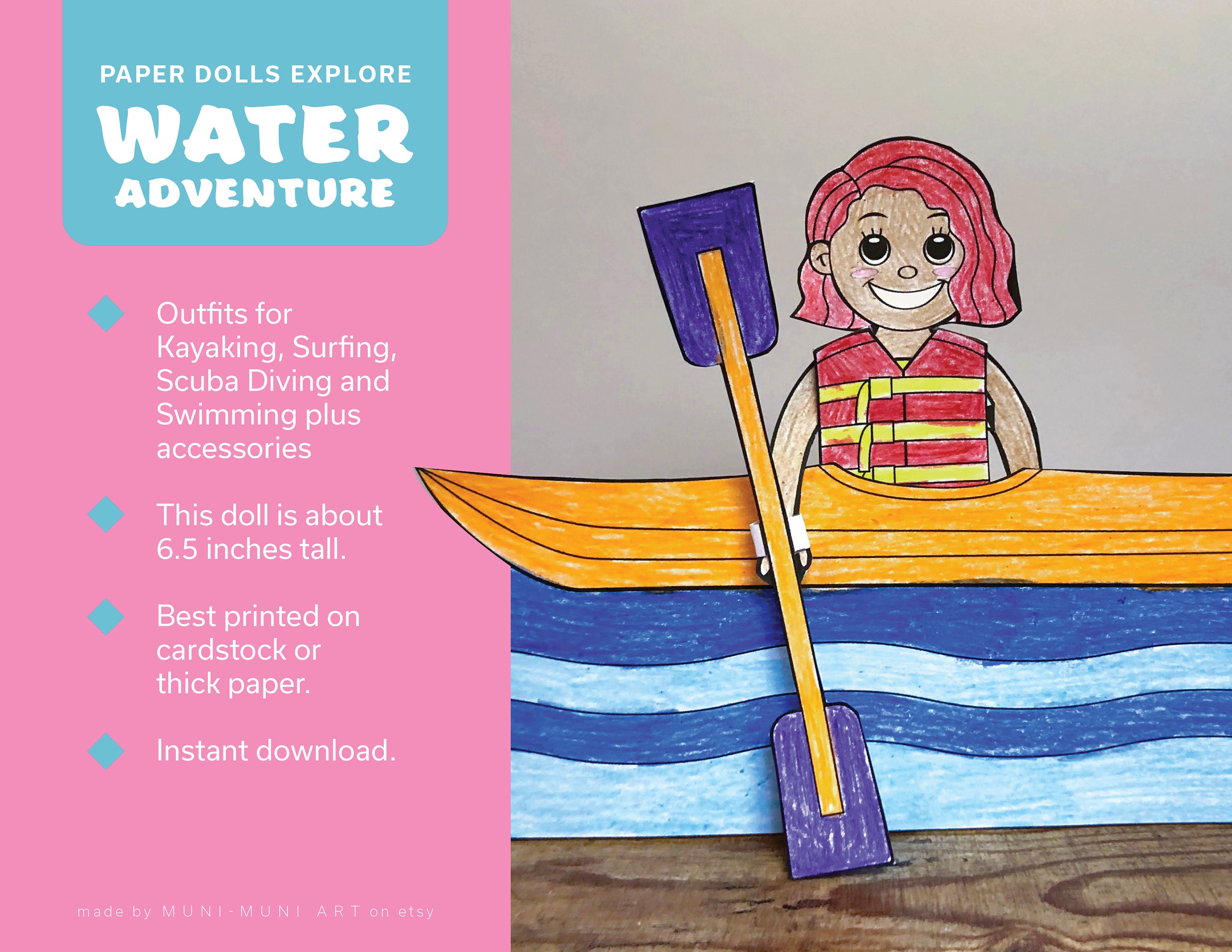 Paper Doll Summer - Girl Set Printable - Etsy