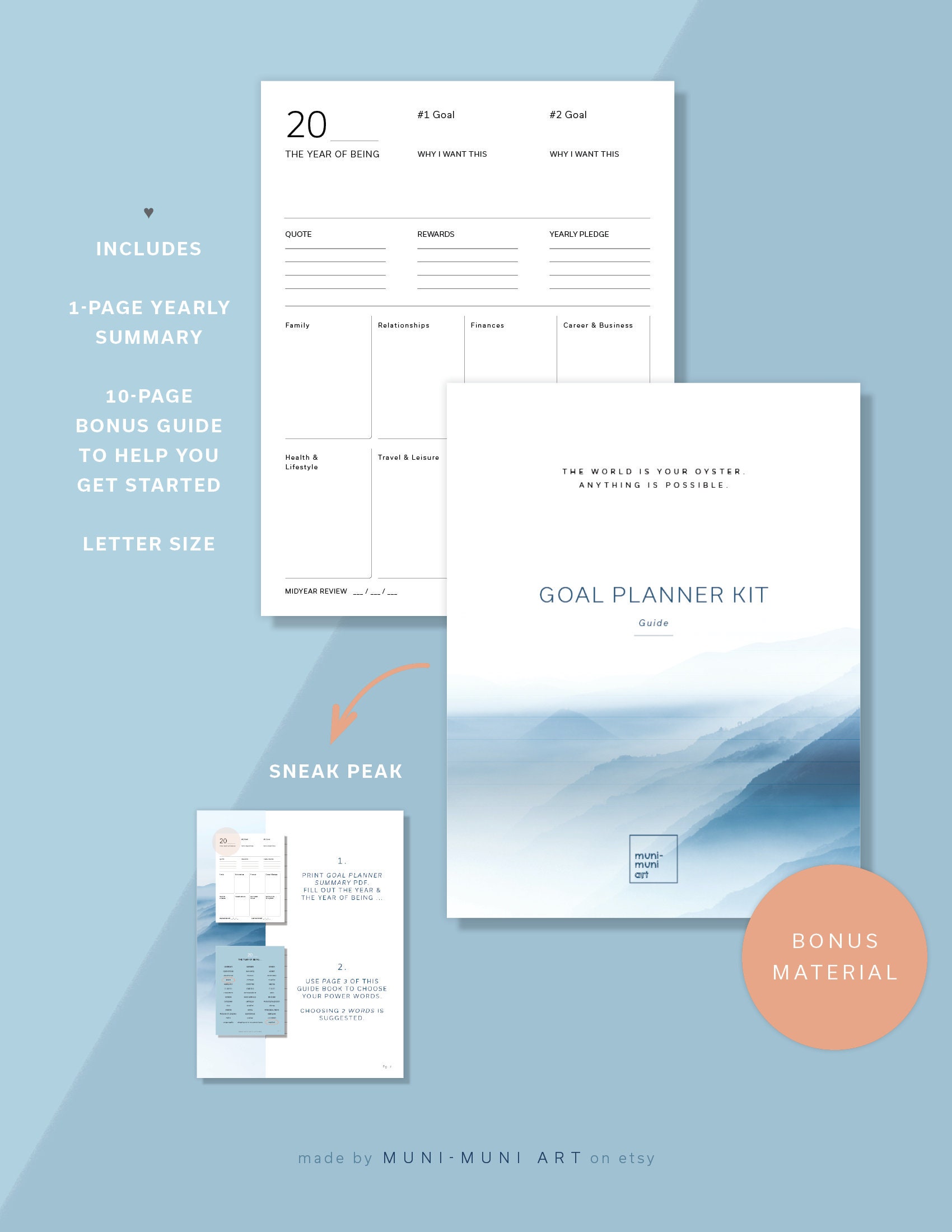Goal Planner, Build Your Yearly Goals Map, Great Gift for Graduates ...