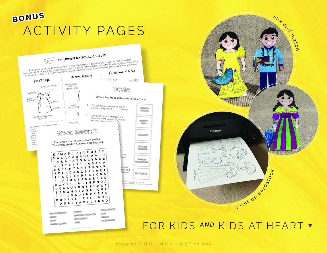 Printable Paper Doll Set Filipino, Coloring Pages, Philippine National ...