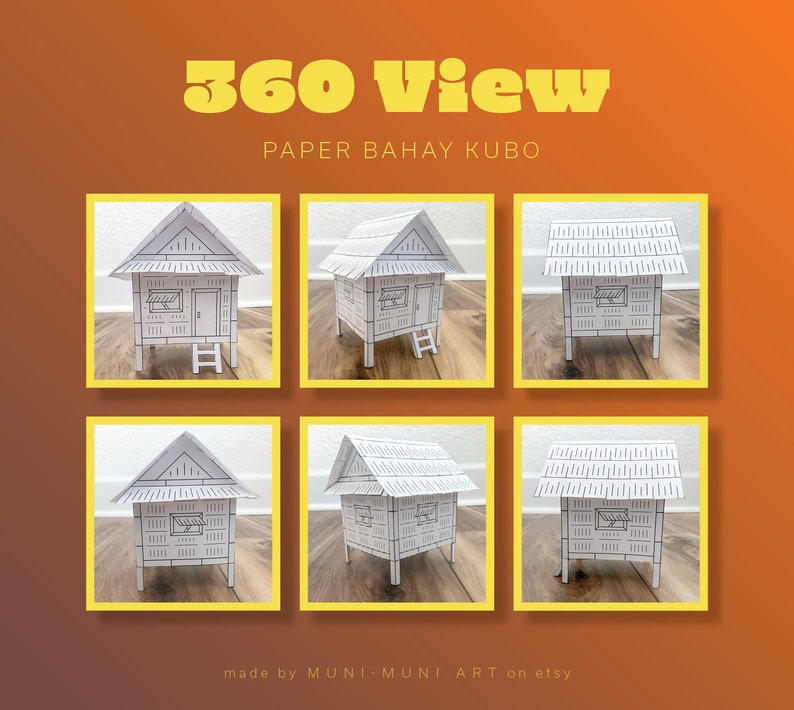 Philippine Bahay Kubo 3D Paper Craft - Printable PDF - Etsy