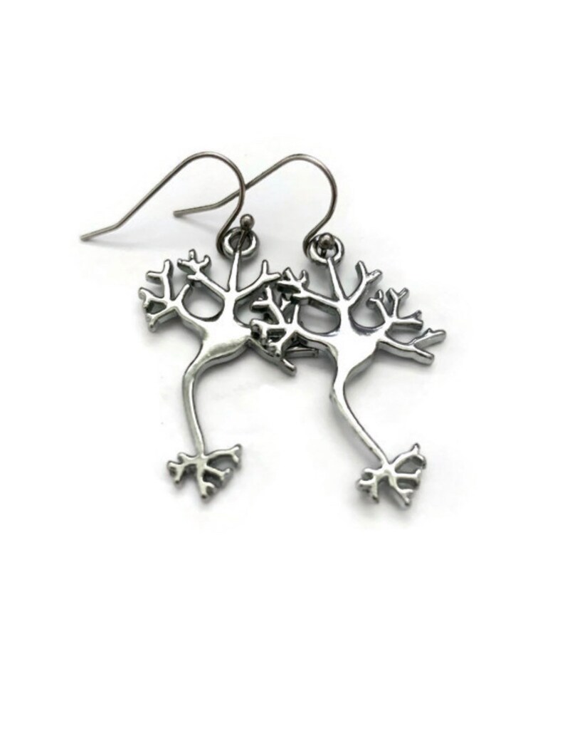 Silver Neuron Earrings - Etsy