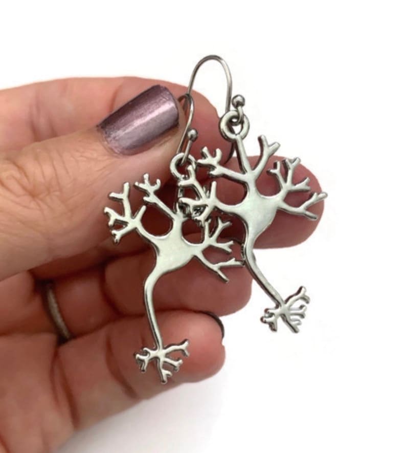Silver Neuron Earrings - Etsy
