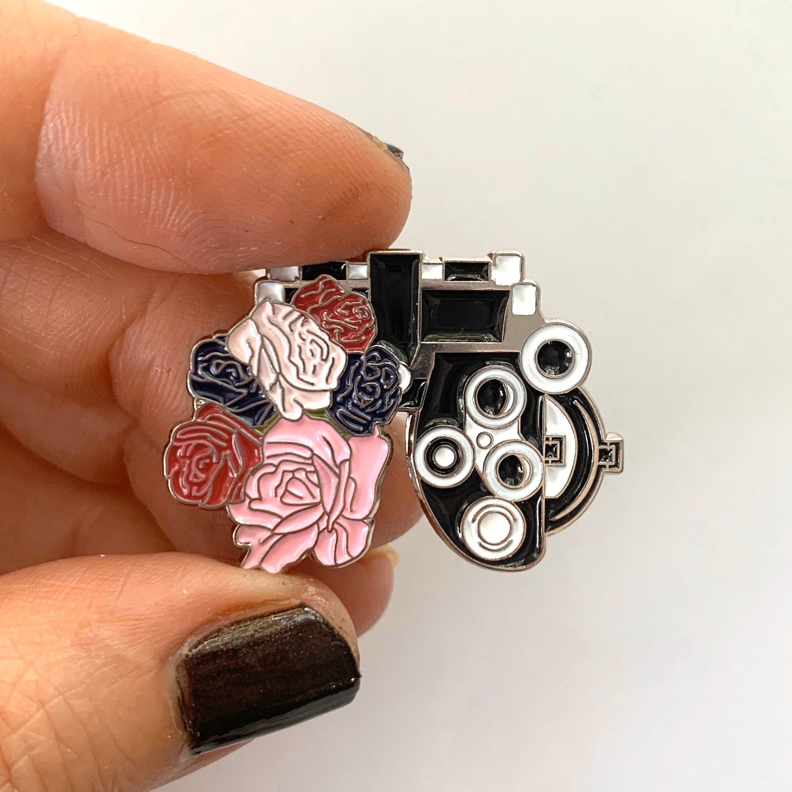 Floral Phoropter Enamel Pin | Etsy