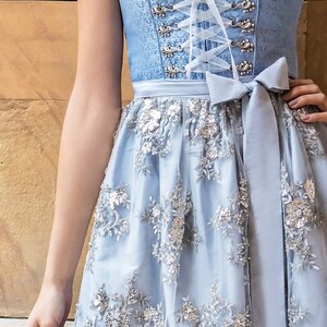 Ladies Dirndl Anastasia Light Blue-silver Dirndl Dress - Etsy