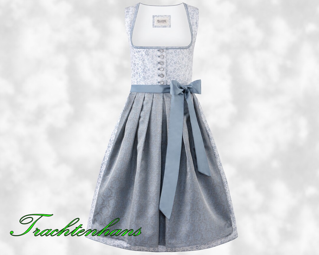 Women's Dirndl, Smoke Blue Dirndl Dress Traditional Dress for the ...