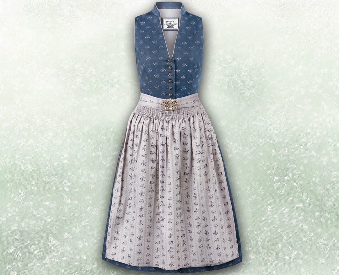 Dirndl Blue 100% Cotton Classically Understated and yet Elegant ...