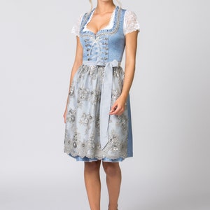 Ladies Dirndl Anastasia Light Blue-silver Dirndl Dress - Etsy