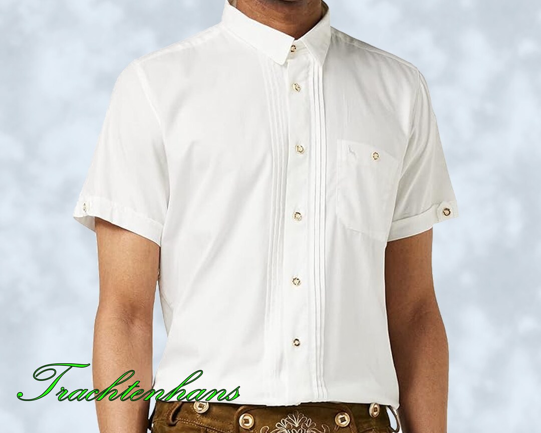 Men's Shirt With Traditional Leather Trousers, Jeans or Casual Trousers ...