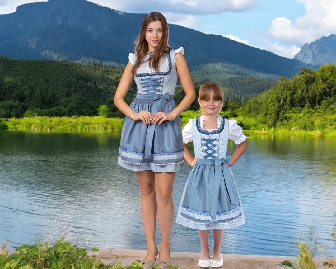 Mother-daughter Dirndl in Light Blue – Elegant Partner Look for ...