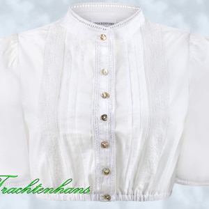 Women's Dirndl Blouse White Traditional Blouse for the Oktoberfest or ...
