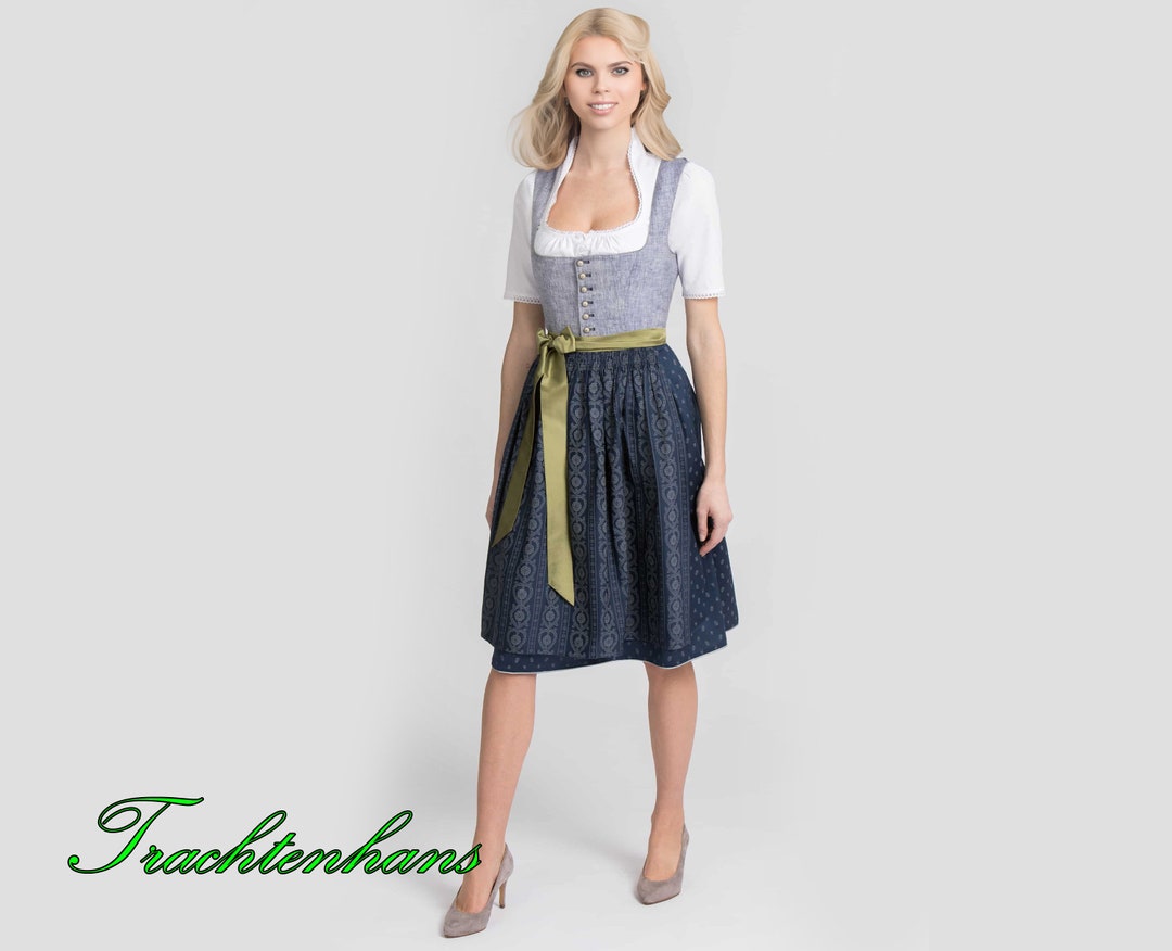 Women's Dirndl, Dark Blue Dirndl Dress Traditional Dress for the ...