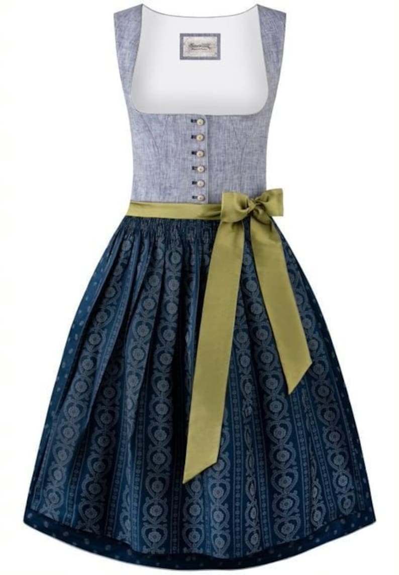 Ladies Dirndl Eleen Dark Blue Dirndl Dress Traditional - Etsy