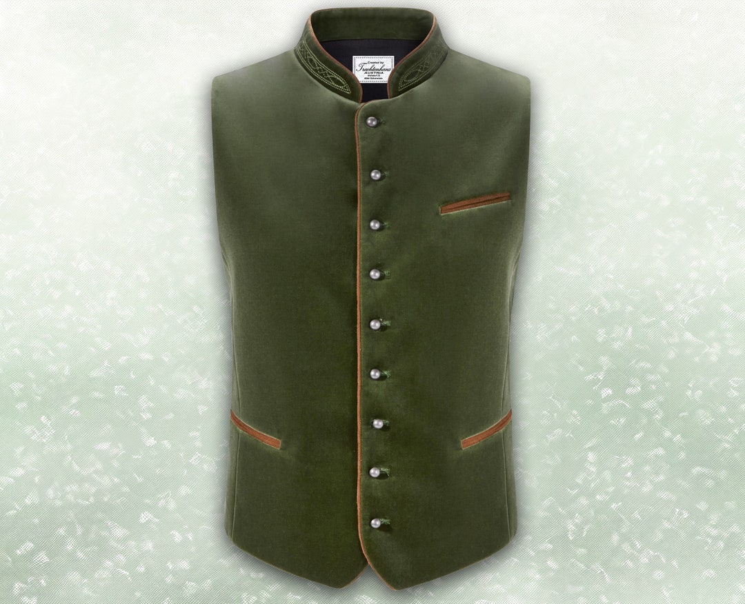 Traditional Vest titus in Moss Green / Trachtenhans Get Your ...