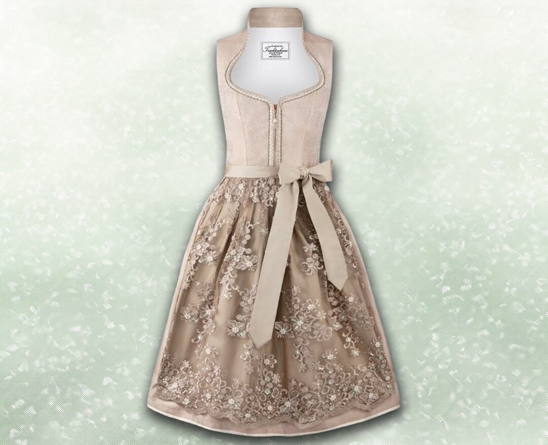 Exquisite Dirndl lotte Taupe Beige / Authentic Cultural Quality ...