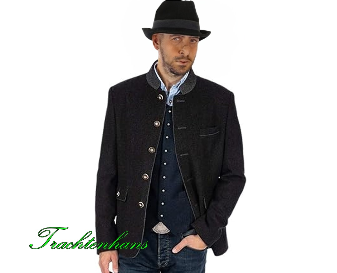 Men's Traditional Jacket, Anthracite / Authentic Cultural Quality ...