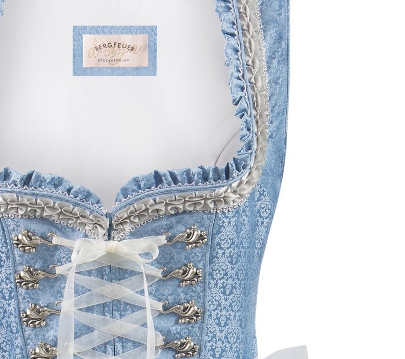 Damen Dirndl Anastasia Light Blue-silver Dirndl Dress - Etsy