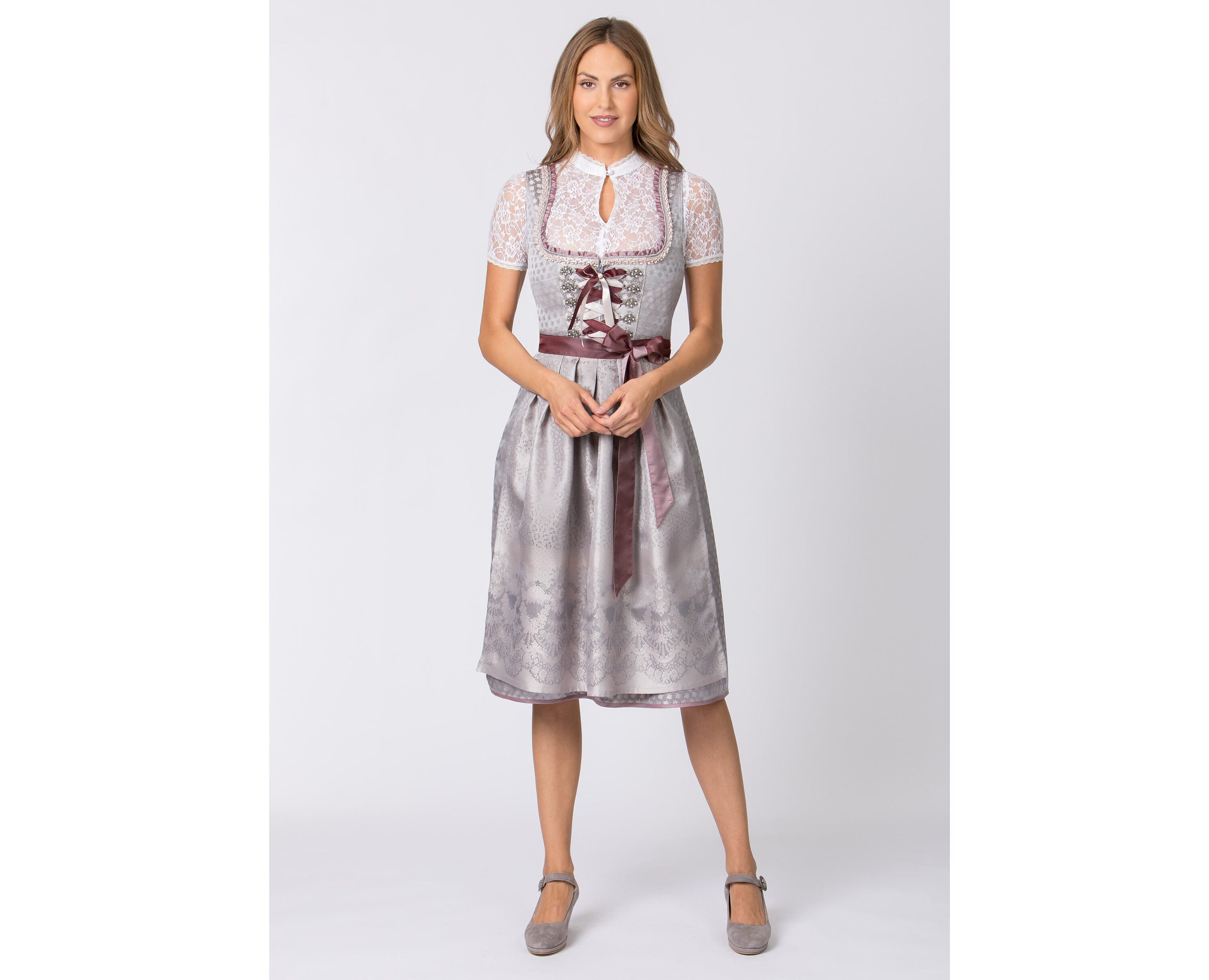 Dirndl Lia Silver Traditional Dress for the Oktoberfest or - Etsy UK