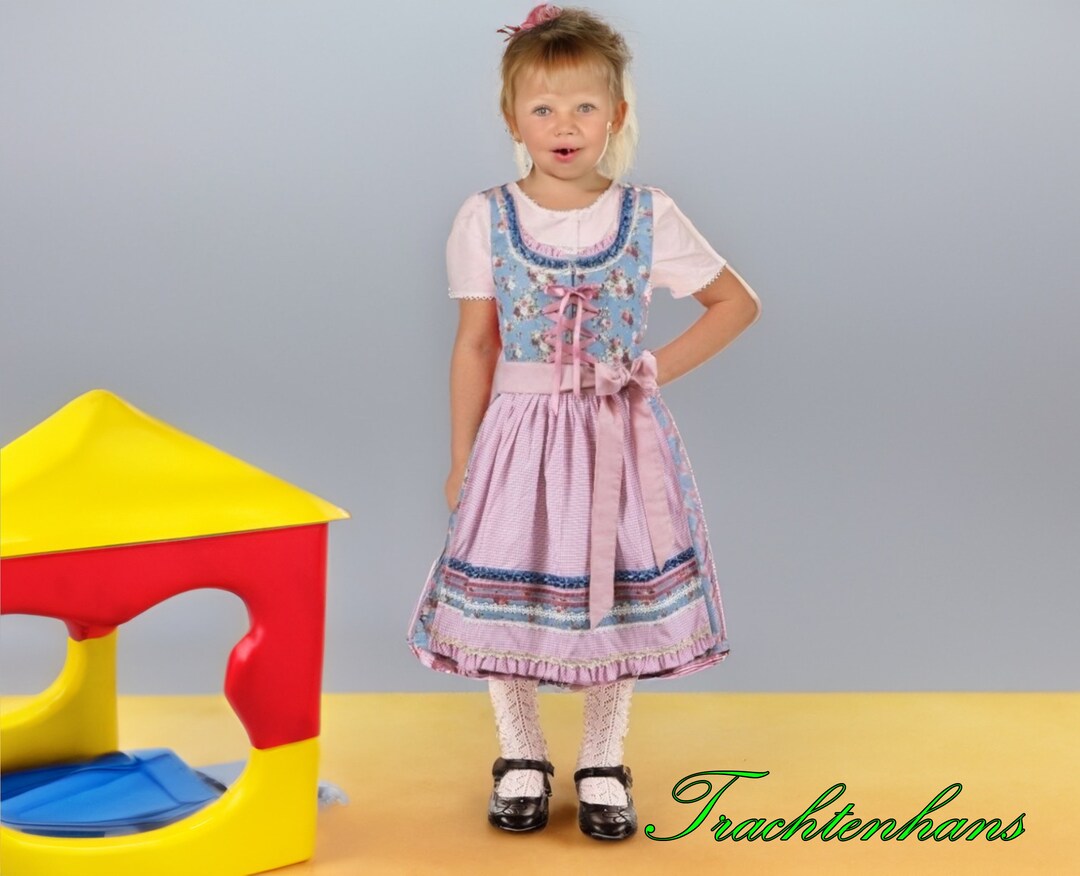 Children's Dirndl Smoke Blue for Girls, Mother and Daughter Dirndl ...