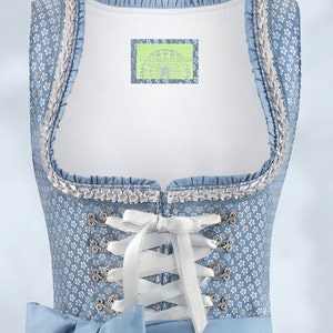 Women's Dirndl Light Blue Traditional Dress for the Oktoberfest or Folk ...