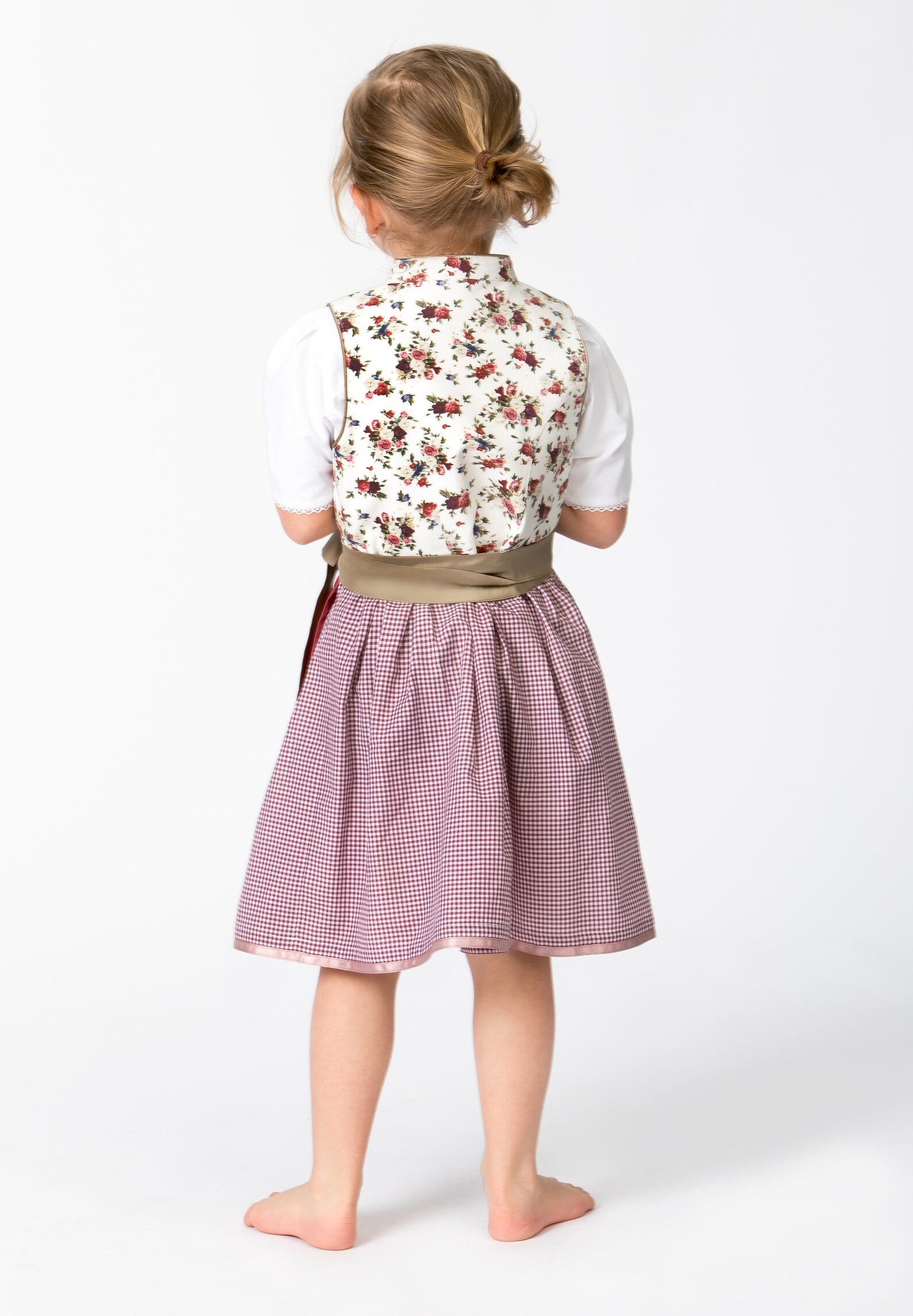 Children Dirndl Lisa Cream-fuchsia With Apron and Blouse F3 - Etsy