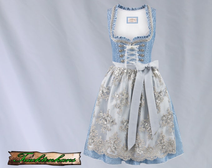 Women's Dirndl Anastasia Light Blue-silver Dirndl Dress - Etsy