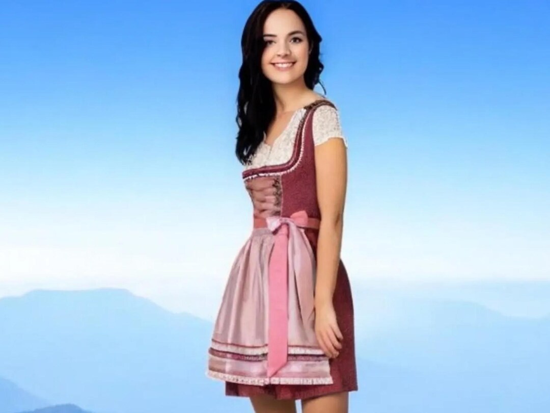 Dirndl "filiz" Old Pink Skirt Length 60 Cm / Authentic Cultural Quality ...
