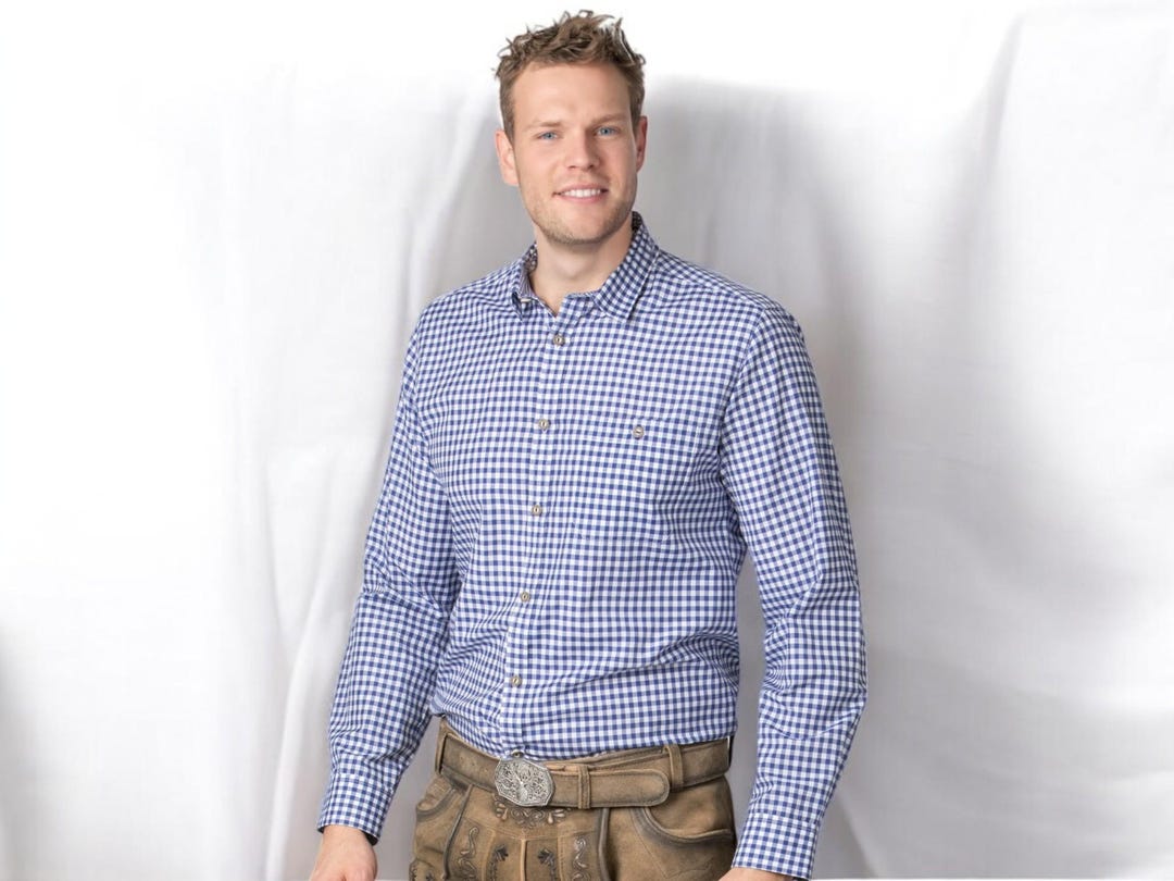 Traditional Shirt august by Trachtenhans in Blue Authentic Cultural ...