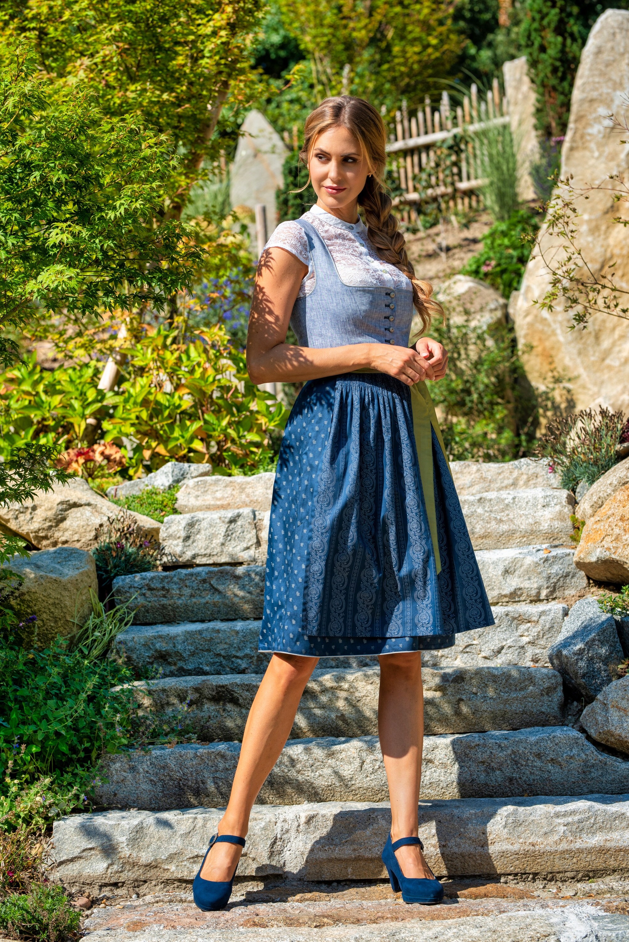 Ladies Dirndl Eleen Dark Blue Dirndl Dress Traditional - Etsy