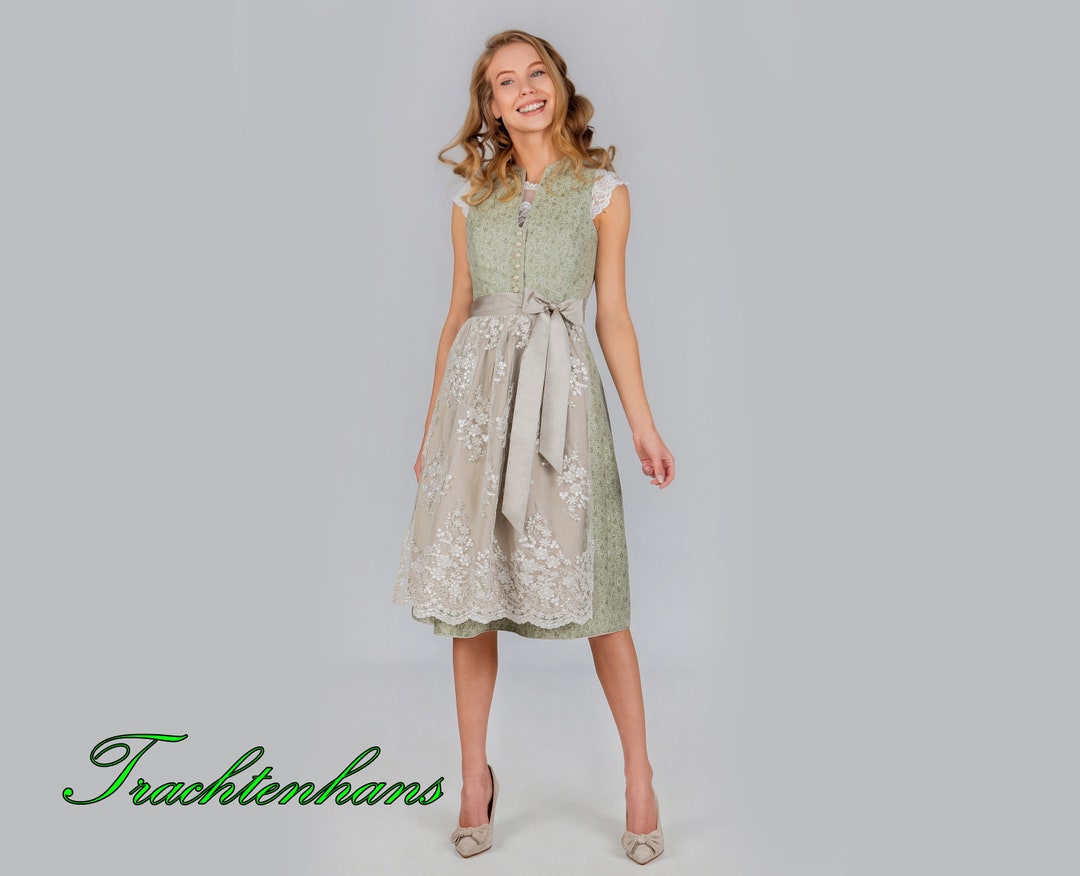 Dirndl for Women Who Love an Exquisite Model in Green / Personalized ...