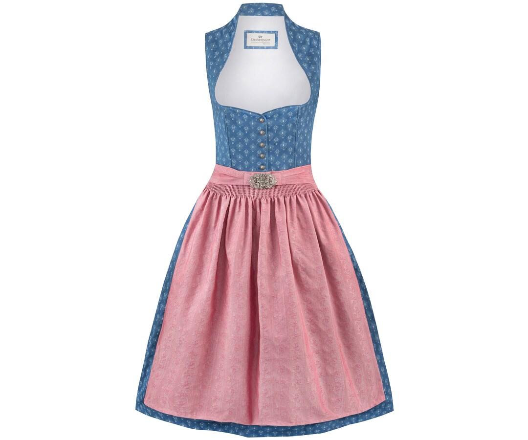 Ladies Dirndl Dirndl Dress Coraline Blue-dusky Pink - Etsy