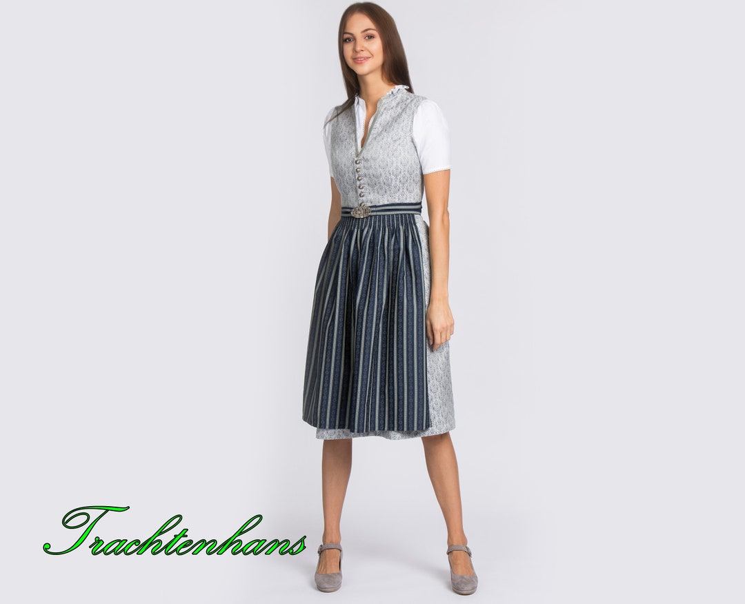Dirndl Dress for Women Who Appreciate an Exquisite Model in Gray-blue ...