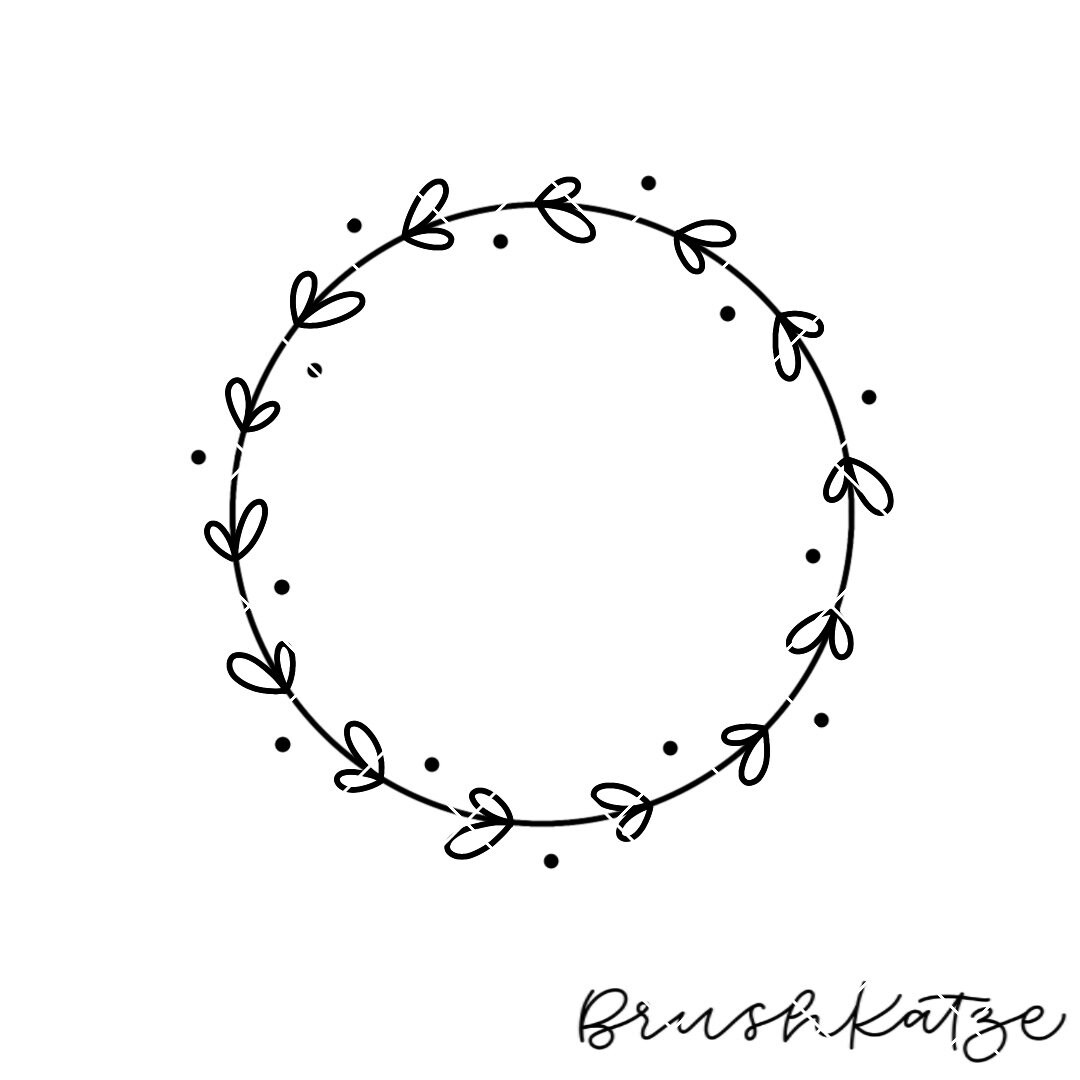 Rahmen rund 1 / BrushKatze Plotterdatei - Etsy.de