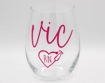 Nurse Wine Glass. Nurse Gift. Rn Wine Glass. Rn Gift. - Etsy