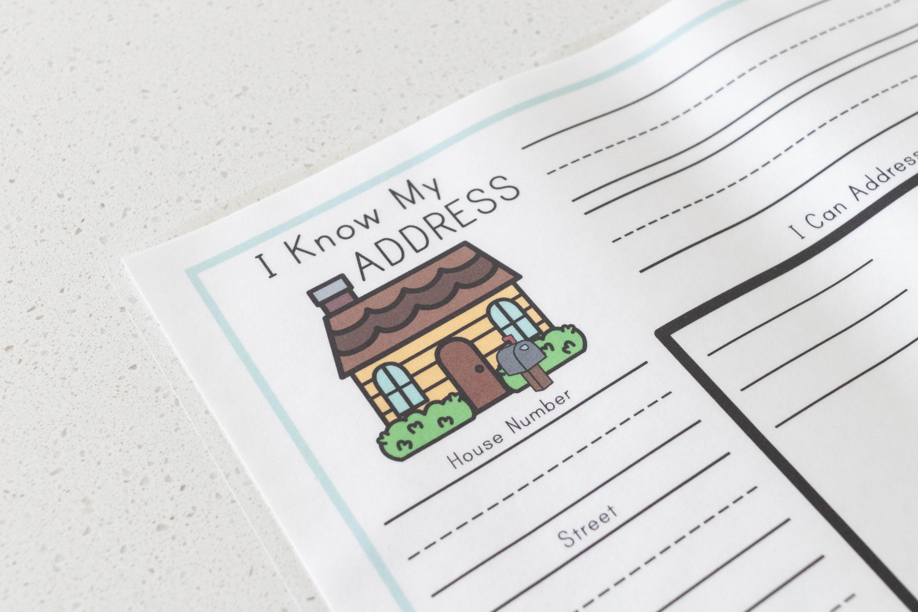 Address Practice Learn My Address Preschool Printable | Etsy