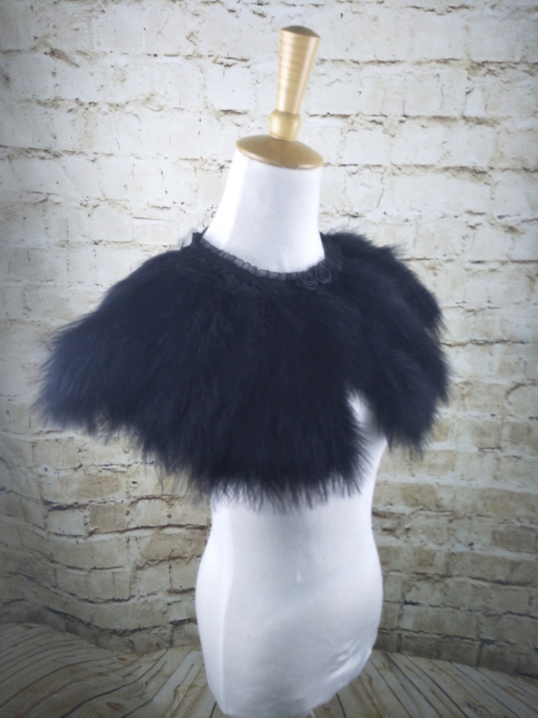 Deluxe Black Marabou Feather Collar or Cape Fantasy Feather - Etsy