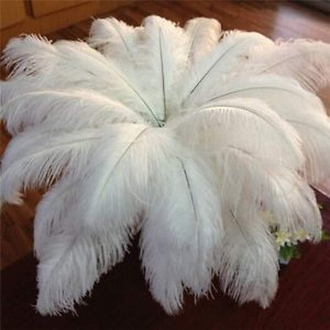 White Ostrich Feathers for Millinery Hat Handmade Artwedding - Etsy
