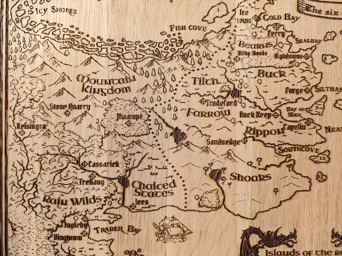 Map of the Realm of the Elderlings - Etsy UK