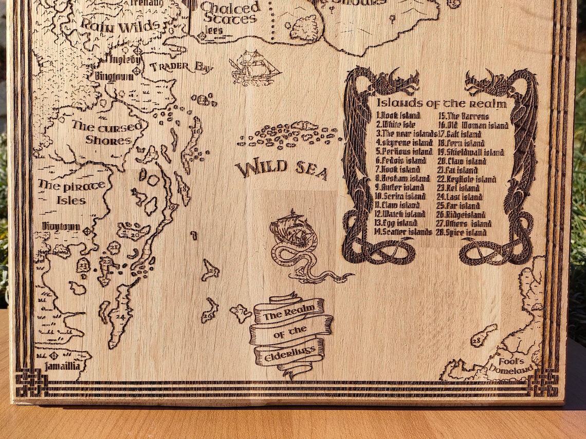 Map of the Realm of the Elderlings - Etsy