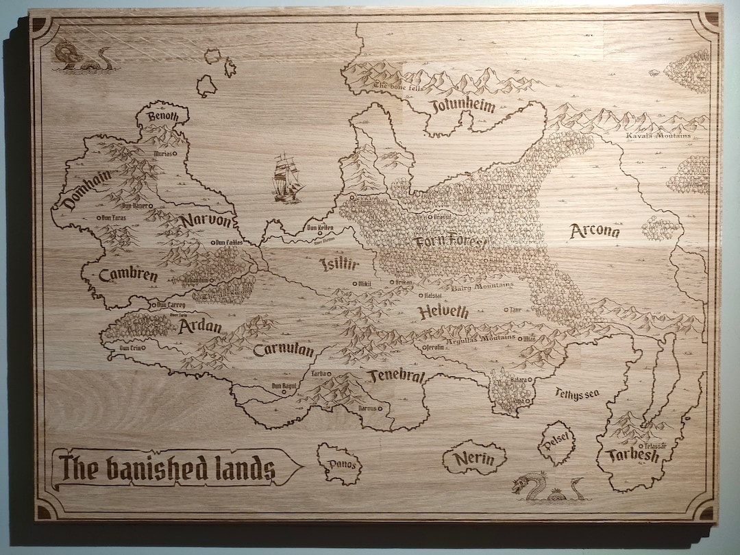 Map: the Banished Lands - Etsy