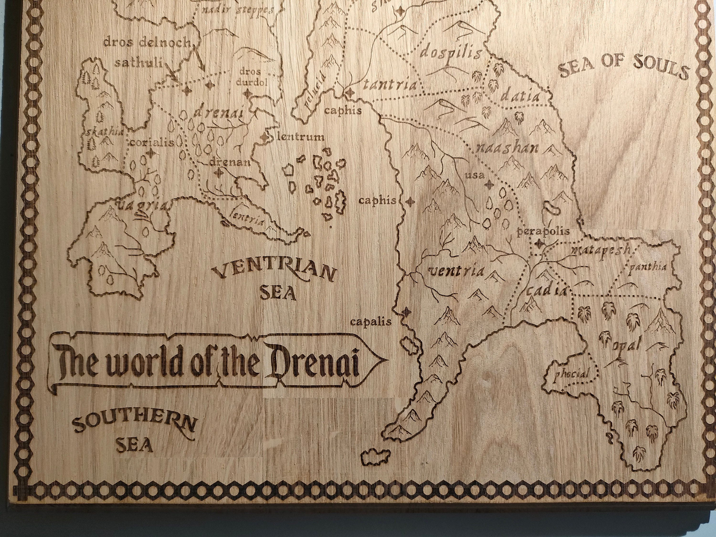 Le cycle de Drenaï :Carte gravée sur bois. Livres par David - Etsy France