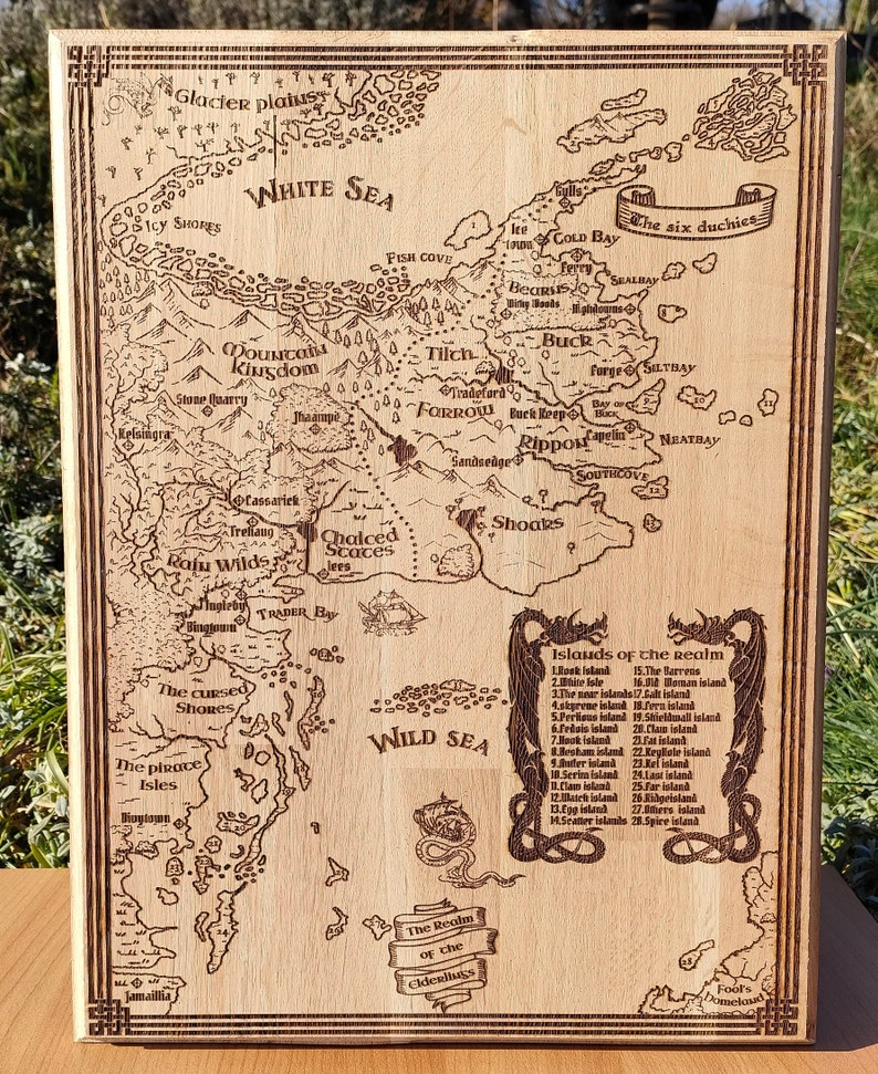 Map of the Realm of the Elderlings - Etsy UK